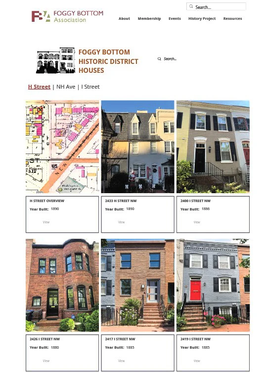 Spotlight: Foggy Bottom Historic District House History Map - DC ...